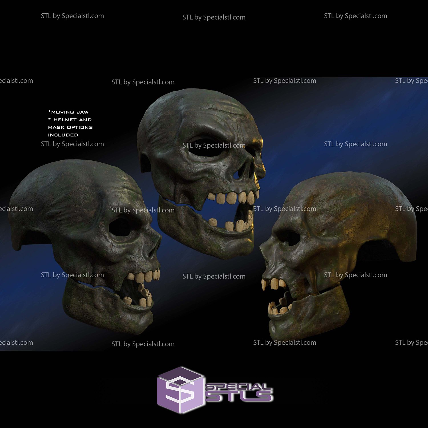 Cosplay STL Files Zombie Mask with Moveable Jaw | SpecialSTL