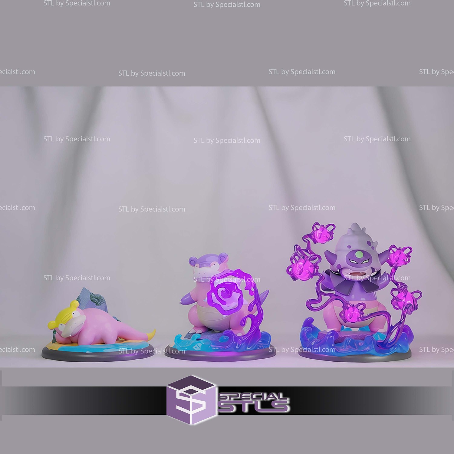Basic Pokemon Collection Slowpoke Slowbro Slowking Galar | SpecialSTL