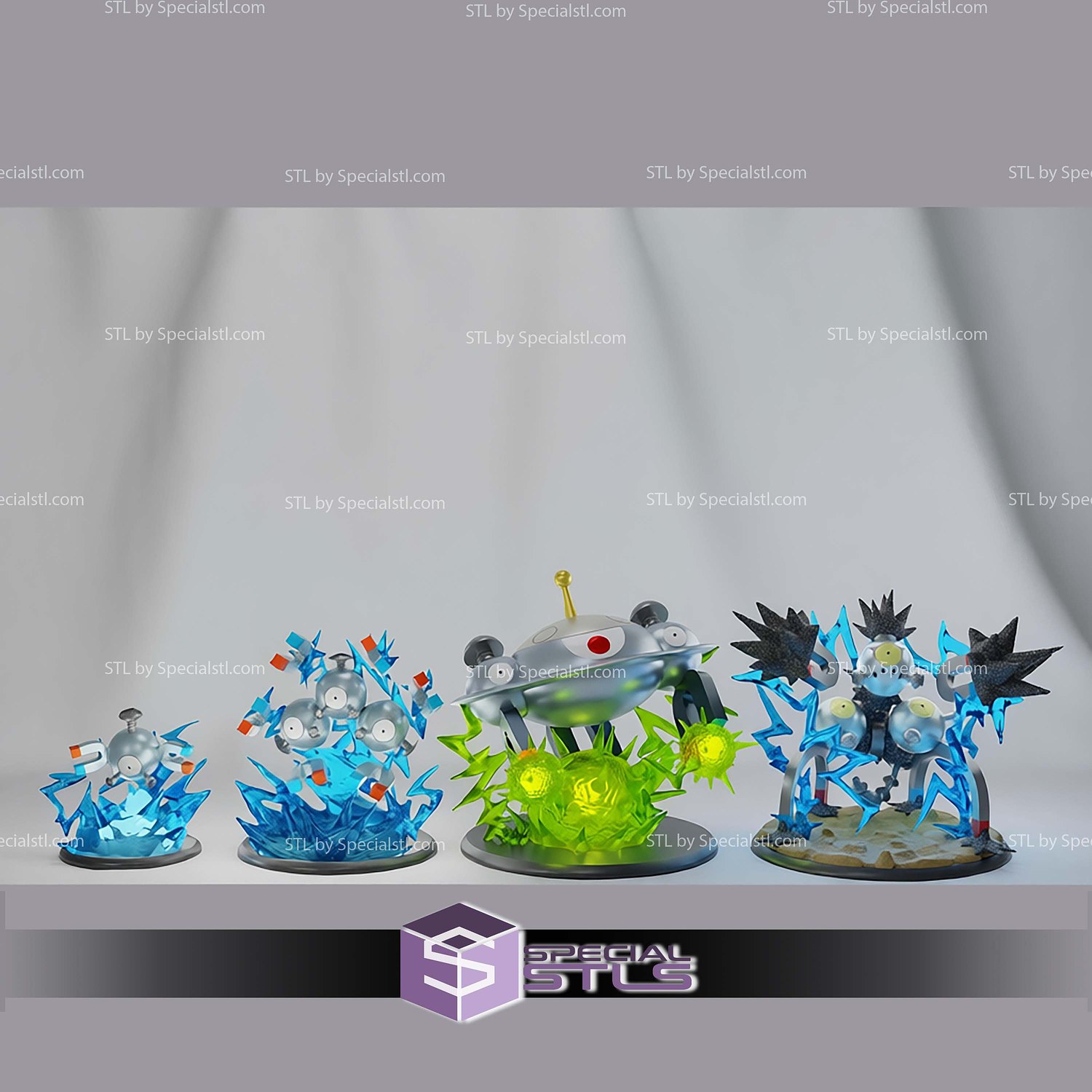 Basic Pokemon STL Magnemite Magnetone Magnezone Sandy Shocks | SpecialSTL