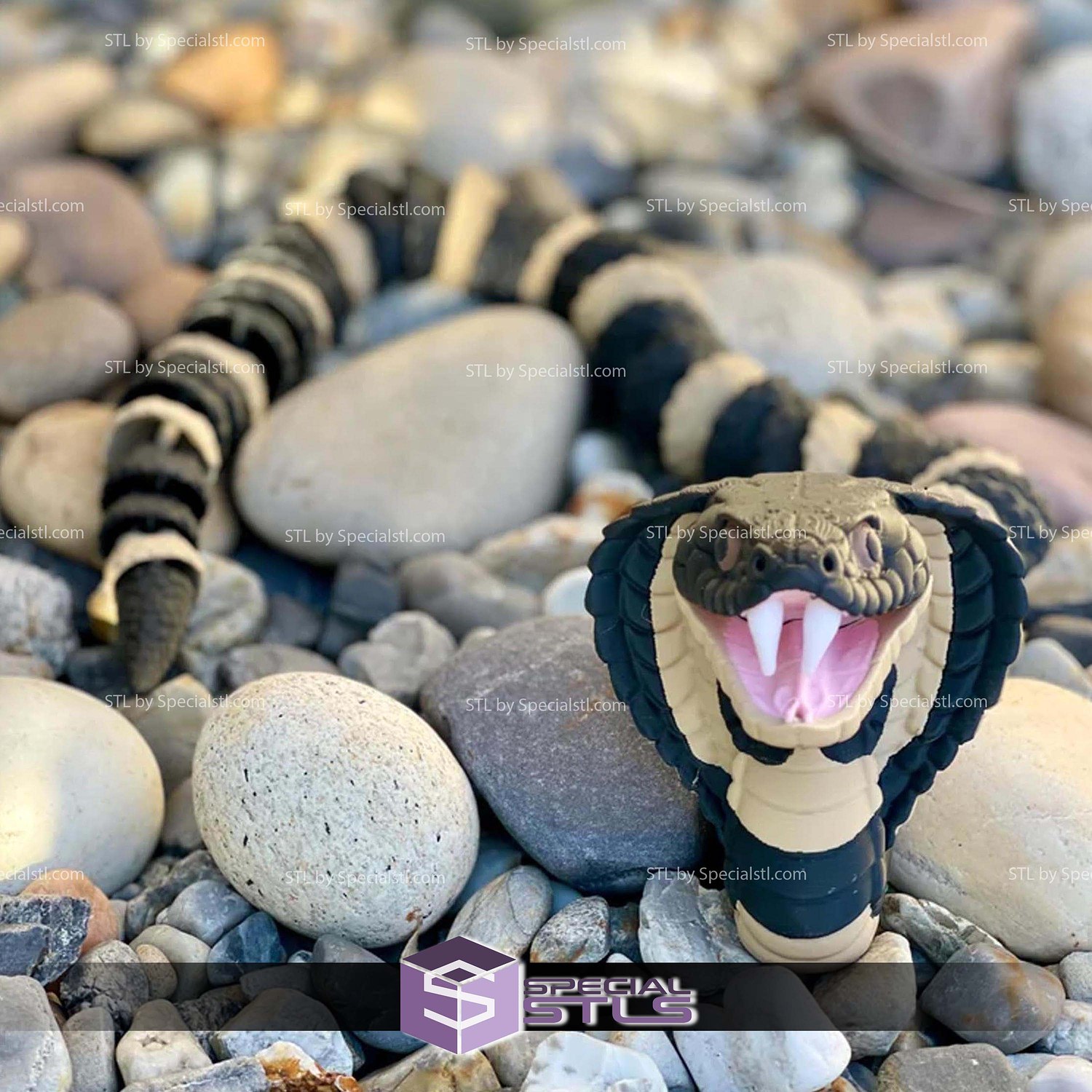 Basic STL Articulated King Cobra snake | SpecialSTL