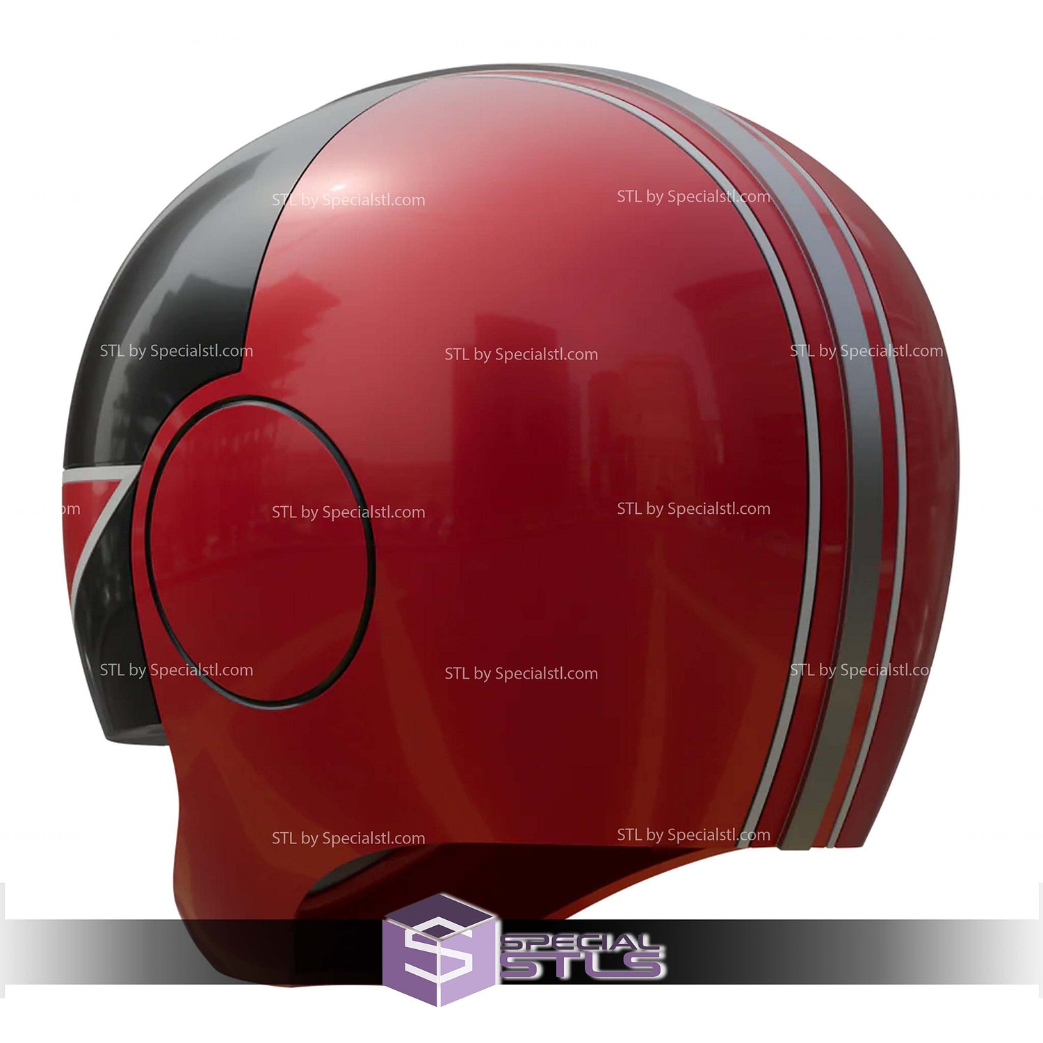Cosplay STL Files Time Force Red Ranger Helmet | SpecialSTL