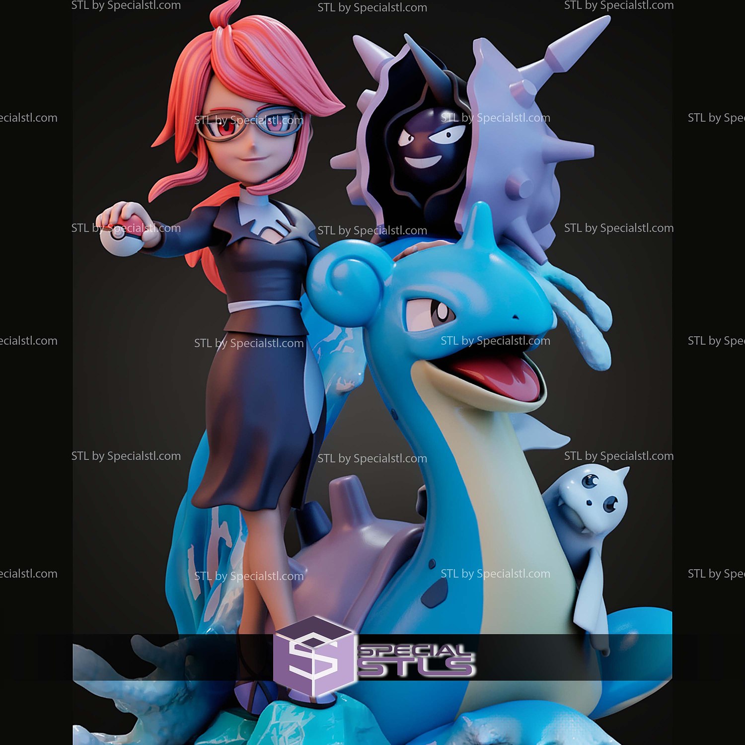 Lorelei And Lapras Pokemon STL Files | SpecialSTL