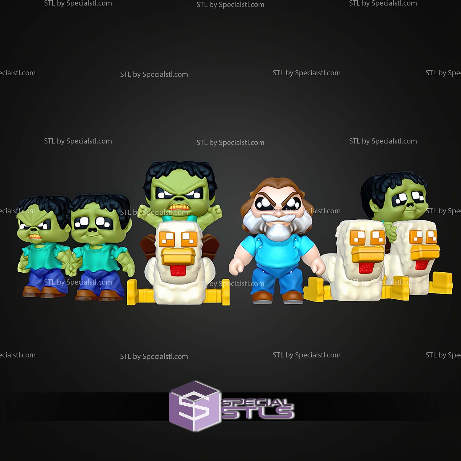 Super Basic STL Minecraft Movie Minis Pack Multicolor | SpecialSTL