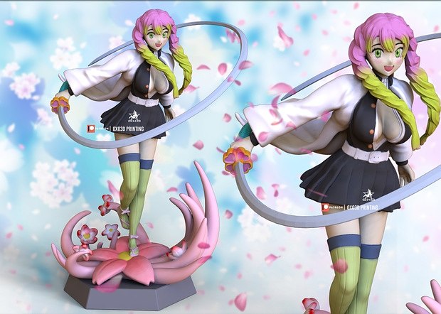 Mitsuri Kanroji STL Files From Demon Slayer 3D Model SpecialSTL
